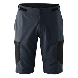 Radhose Gonso "GARZONE" Gr. L, Normalgrößen, blau (nachtblau) Herren Hosen Bike-Shorts, Fahrradhose, Sitzpolster und Taschen, Bund flexibel