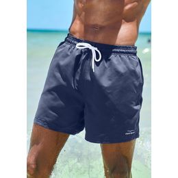 Badeshorts Venice Beach Gr. L (52), N-Gr, blau (marine) Herren Badehosen Badeshorts mit Marken-Logo