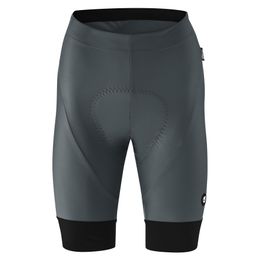 Fahrradhose Gonso "SQlab GO W" Gr. 34, Normalgrößen, grau (dunkelgrau) Damen Hosen Radhose mit Sitzpolster, kurze moderne Radlerhose, Tight Fit