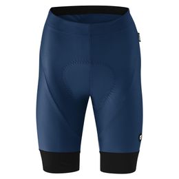 Fahrradhose Gonso "SQlab GO W" Gr. 48, Normalgrößen, blau (dunkelblau) Damen Hosen Radhose mit Sitzpolster, kurze moderne Radlerhose, Tight Fit