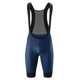 Fahrradhose Gonso "SQlab GO BIB M" Gr. S, Normalgrößen, blau (dunkelblau) Herren Hosen Radhose, Sitzpolster und Träger, moderne Radlerhose, Tight Fit