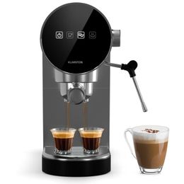 Klarstein - Espresso Siebträgermaschine mit Milchaufschäumer, 0,9L Retro Mini-Espressomaschine mit Siebträger, 1360 Watt Kaffeemaschine Klein,