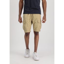 Sweatshorts Alpha Industries "Alpha Industries Men - Shorts Ripstop Jogger Short" Gr. L, Normalgrößen, beige (sand) Herren Hosen