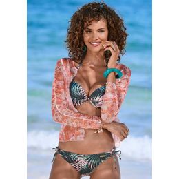 Lascana Damen Push-Up-Bikini-Top, Schwarz, Gr. 40A, Push-Up-Bikinis, Material: Polyamid