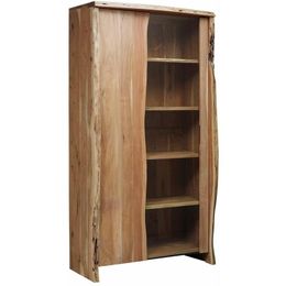 Massivmöbel24 Vitrine Akazie 105x45x204 natur lackiert pure acacia 711