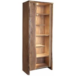 Massivmöbel24 Vitrine Akazie 81x45x204 natur lackiert pure acacia 107