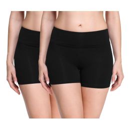 Merry Style Leggings 2Pak Damen Shorts Radlerhose Unterhose Hotpants kurze Hose MS10-284 (2-tlg) elastischer Bund