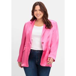 sheego loves miss goodlife Große Größen: Satin-Blazer mit Kontrast-Innenfutter, pink, Gr.48