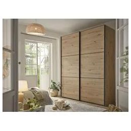 Schwebetürenschrank STAUD "Includo, Made in Germany" Schränke Gr. B/H/T: 167cm x 222cm x 68cm, Basic, 2 St., braun (dekor artisan eiche) Mit vier verschiedenen Ausstattungsvarianten