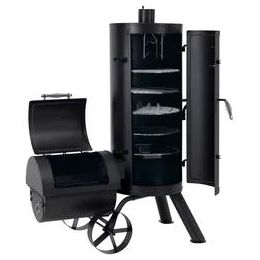 Holzkohlegrill Tepro "Räucherofen Fairfax" Grills Gr. B/H/T: 119cm x 146cm x 66cm, schwarz BxTxH: 118,6x66,4x145,6 cm