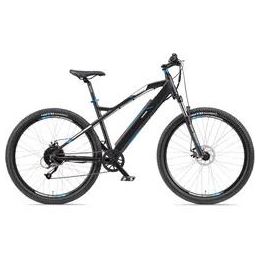 E-Bike Telefunken "Aufsteiger M924" E-Bikes Gr. 48cm, 29 Zoll (73,66cm), grau (anthrazit / blau) Mountainbike MTB Elektrofahrrad, Damen Herren, 27,5 29 Zoll, Pedelec