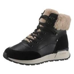 Winterboots Rieker EVOLUTION Gr. 40, schwarz (schwarz-beige) Damen Schuhe mit Fellimitat