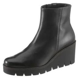 Ankleboots Gabor Gr. 40, schwarz Damen Schuhe Keilabsatz, Boots, Stiefelette in Used Optik