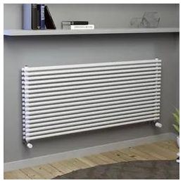 XIMAX Designheizkörper "Gamba Slim Duplex Horizontal, 610 mm x 1000 mm", 1075 Watt, Weiß, Heizkörper, weiß, B/H/T: 100cm x 61cm x 7,4cm, seidenmatt