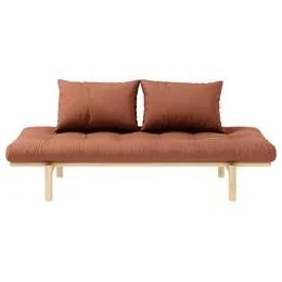Daybett KARUP DESIGN "Pace", braun (clay braun), B:200cm H:37cm L:200cm, Daybetten, aus massiven Kiefernholz, inkl. Futonmatratze