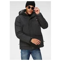 Funktionsjacke Polarino, Herren, Gr. 54 (L), schwarz (schwarz (outdoorjacke aus nachhaltigem material)), Obermaterial: 100% Polyamid. Futter: 100% Polyester. Wattierung: 100% Polyester, sportlich, Jacken, Wassersäule 3000 mm, verschweißte Nähte