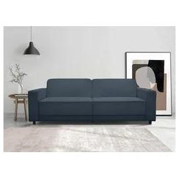 3-Sitzer DOREL HOME "Allie Schlafsofa 225 cm" Sofas Gr. B/H/T: 225cm x 82cm x 84cm, Cord, blau Bett-Funktion (108190cm), trendiger Cord o. pflegeleichter Velours