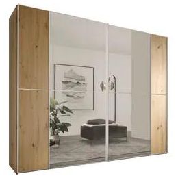 Schwebetürenschrank STAUD "Sonett 220, Made in Germany" Schränke Gr. B/H/T: 270 cm x 222 cm x 68 cm, Premium, 2 St., braun (artisan eiche) mit vier verschiedenen Ausstattungsvarianten