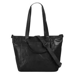 SPIKES & SPARROW Shopper SPIKES & SPARROW Gr. B/H/T: 31cm x 29cm x 12cm onesize, schwarz Damen Taschen echt Leder