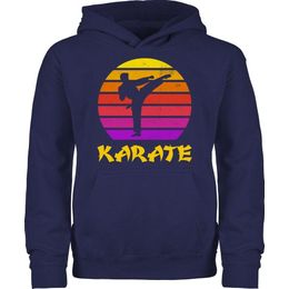 Shirtracer Hoodie Karate Retro Sonne Kinder Sport Kleidung