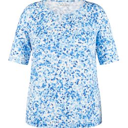 Rabe T-Shirt, Rundhals-Ausschnitt, Minimal-Print, für Damen, blau, 44