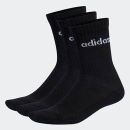 Adidas Linear Crew Cushioned Socken, 3 Paar
