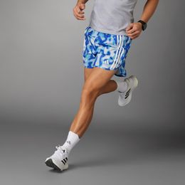 Adidas Own the Run 3-Streifen Allover Print Shorts