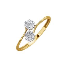 Diamonds by Ellen K. Fascination by Ellen K. Fingerring Gold 375 mit 14x Zirkonia weiß, gelb