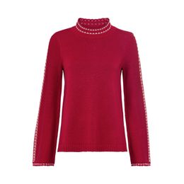 Heine Pullover Damen Gr&ouml;&szlig;e M/L karminrot / wei&szlig;
