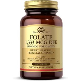 Solgar, Folate 1333mcg DFE (800 mcg Folsäure), 250 Tabletten [7.949,99 EUR pro kg]