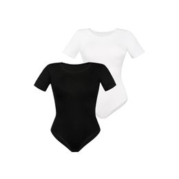 TEYLI Bodysuit 'Shirty' Damen Gr&ouml;&szlig;e S schwarz / offwhite