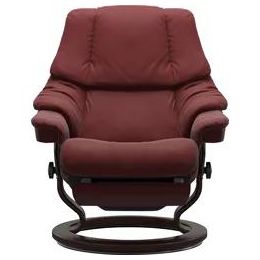 Relaxsessel stressless "Reno" Sessel Gr. Leder PALOMA, PowerTM Leg & Back-Classic Base Braun-M, B/H/T: 79cm x 98cm x 78cm, rot (cherry paloma) elektrisch verstellbar, optional 2-motorisch, Größe M & L