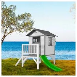 Spielturm SUNNY "Lodge XL" Spieltürme grau (grau, weiß) Kinder BxTxH: 240x168x189 cm