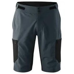 Radhose Gonso "GARZONE" Gr. XL, Normalgrößen, grau (anthrazit) Herren Hosen Bike-Shorts, Fahrradhose, Sitzpolster und Taschen, Bund flexibel