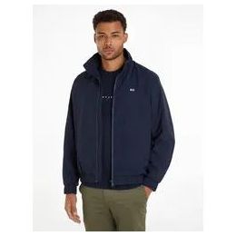 Kurzjacke Tommy Jeans "TJM ESSENTIAL JACKET EXT" Gr. S, blau (schwarz night navy) Herren Jacken Bomberjacke mit Stehkragen