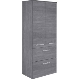 Midischrank Marlin "3040" Schränke Gr. B/H/T: 60 cm x 148,8 cm x 35 cm, 2 St., grau (kastanie graphit) Bad-Midischrank Breite 60 cm