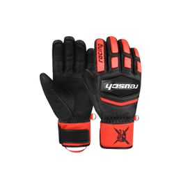 Skihandschuhe Reusch "Worldcup Warrior Team" Gr. 10,5, schwarz (schwarz, rot) Damen Handschuhe Sporthandschuhe mit winddichten Eigenschaften