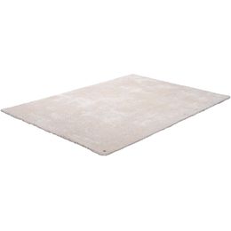 Hochflor-Teppich Tom Tailor HOME "Soft" Teppiche Gr. B/L: 160 cm x 230 cm, 35 mm, 1 St., weiß Esszimmerteppiche handgetuftet, Uni-Farben, super weich und flauschig