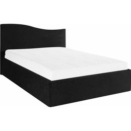 Polsterbett, schwarz, B:132cm L:210cm, Bezug Bett: wahlweise Kunstleder oder Microfaser (100% Polyester);Bonnell-Federkernmatratze: 51% Polypropylen, 39% Polyester und 10% Baumwolle;Kaltschaummatratze: 100% Polyester, Bezug abnehm- und waschbar bis 60C, Westfalia Schlafkomfort, Betten, Polsterbett ohne Bettkasten Polsterbett, inkl. Bettkasten bei Ausführung mit Matratze