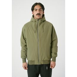 Winterjacke Cleptomanicx "Simplist", Herren, Gr. M, grün (olivgrün), 100% Polyester, bestickt, Casual, normal, ohne Ausschnitt, Jacken, mit lockerem Schnitt