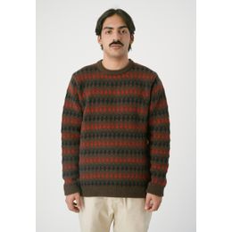 Strickpullover Cleptomanicx "Trio" Gr. L, braun Herren Pullover Rundhalspullover im lockeren Schnitt