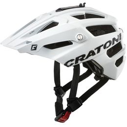 Mountainbikehelm Cratoni "MTB-Fahrradhelm AllTrack" Gr. 54, weiß (weiß gummiert), Helme, 54/58 Kopfumfang: 54cm - 58cm, Reflektoren, dreifache Höhenverstellung