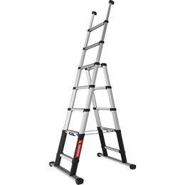 Telesteps Teleskop-Mehrzweckleiter COMBI LINE, 80 mm Stufentiefe, 7 Stufen, max. Arbeitshöhe 3,1 m