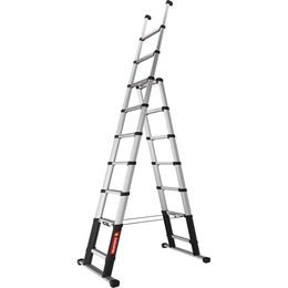 Telesteps Teleskop-Mehrzweckleiter COMBI LINE, 80 mm Stufentiefe, 9 Stufen, max. Arbeitshöhe 3,8 m