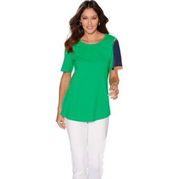 Damen Longshirt grasgr&uuml;n + marine, Gr&ouml;&szlig;e 38