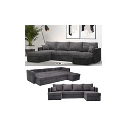 Vitalispa Wohnlandschaft mit Schlaffunktion, moderne Schlafcouch mit Bettkasten