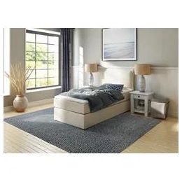 Boxspringbett Home Affaire "Lysann", beige, B:107cm L:215cm, Komplettbetten, Boxspringbett, 5fach verstellbares Kopfteil, in 4 Breiten, 3 Matratzenarten