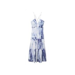 Mango Kleid Damen Größe 36 hellblau / dunkelblau / offwhite Winterkleid
