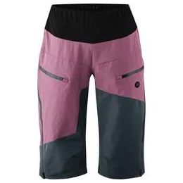 Radhose Gonso "LOMASO" Gr. 34, Normalgrößen, lila (dunkellila) Damen Hosen Herren Bike-Shorts, MTB Fahrradhose mit Sitzpolster, Bund flexibel