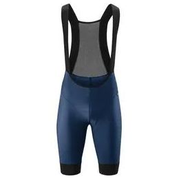 Fahrradhose Gonso "SQlab GO BIB M" Gr. XXL, Normalgrößen, blau (dunkelblau) Herren Hosen Radhose, Sitzpolster und Träger, moderne Radlerhose, Tight Fit